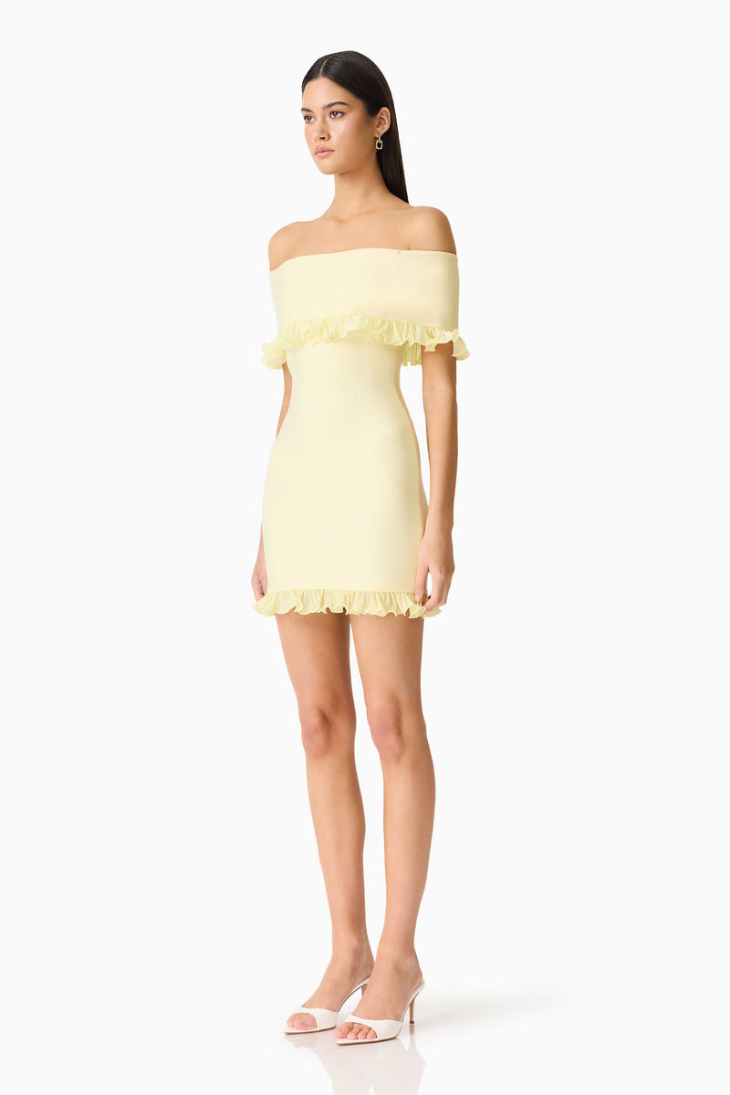CURAAE Catiana Mini Dress in Yellow – Elliatt