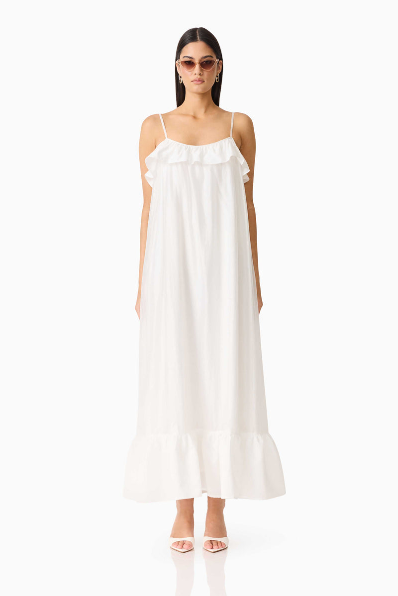 CURAAE Estrella Maxi Dress in White – Elliatt