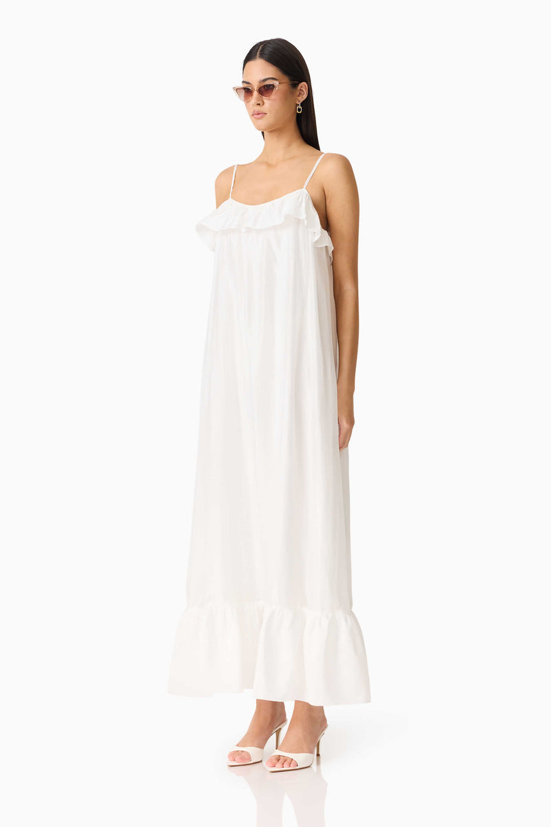 CURAAE Estrella Maxi Dress in White – Elliatt