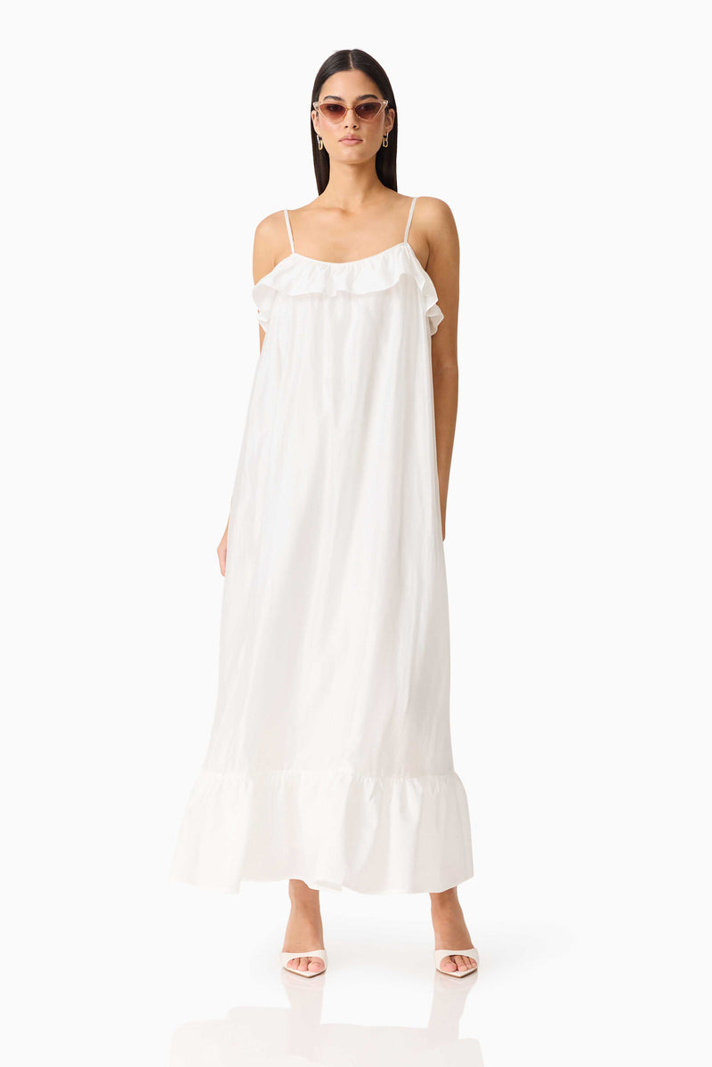 CURAAE Estrella Maxi Dress in White – Elliatt