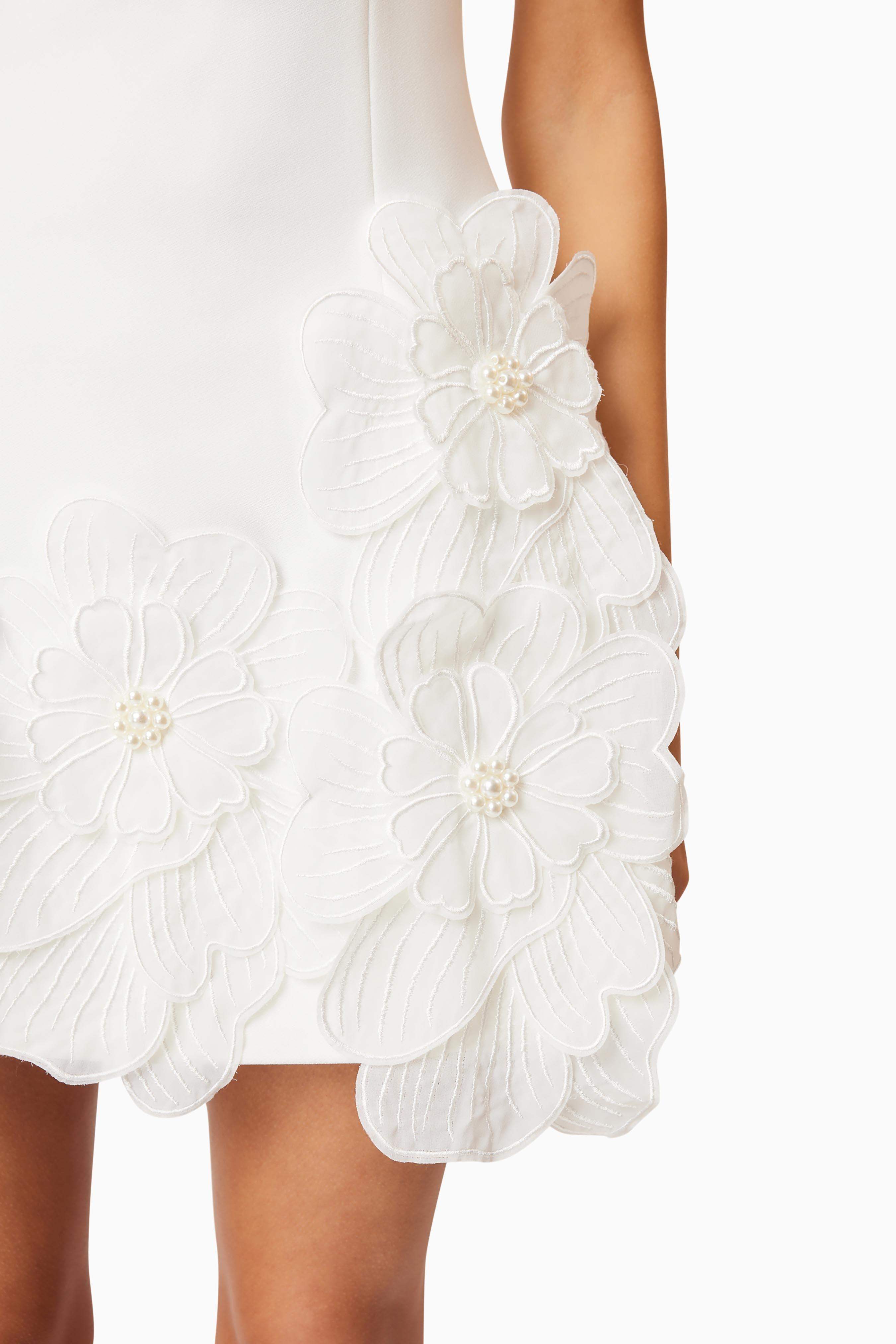 Janelle Mini Dress In White | A-Line Design – Elliatt