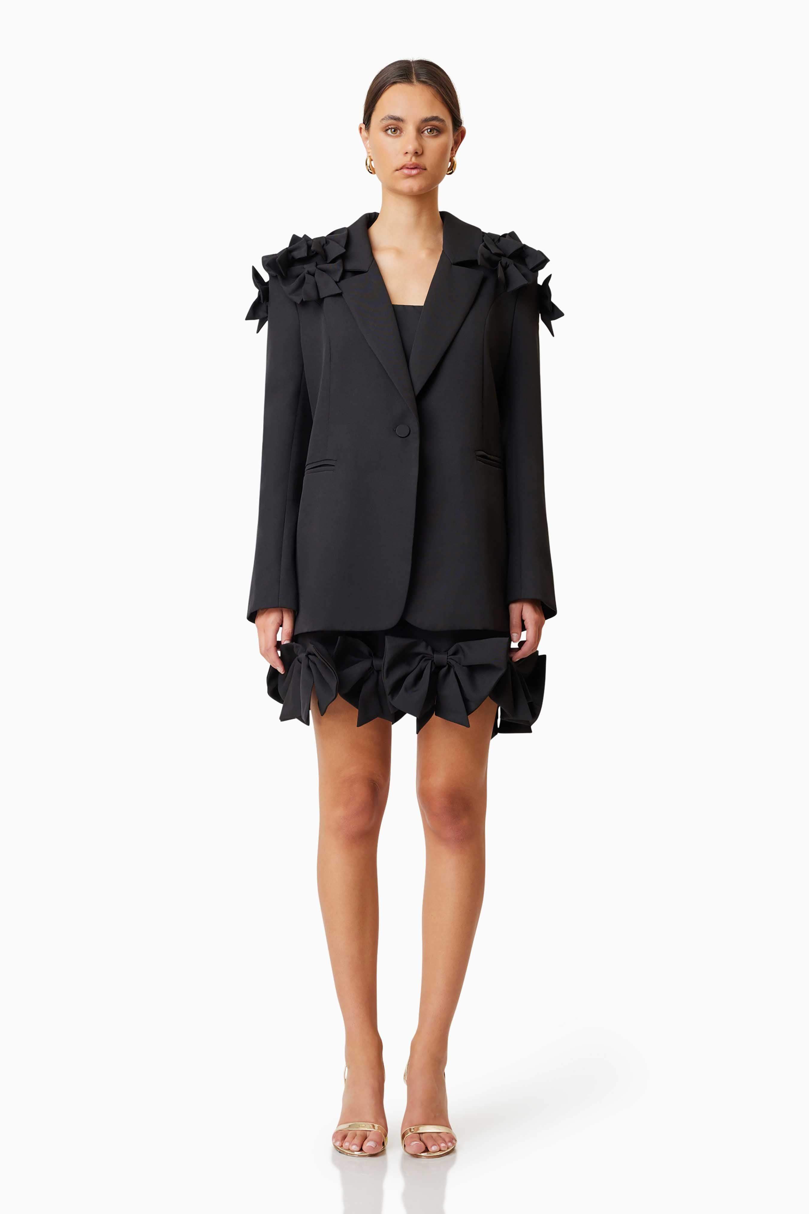 Kennedy Oversized Tailored Jacket in Black – Elliatt