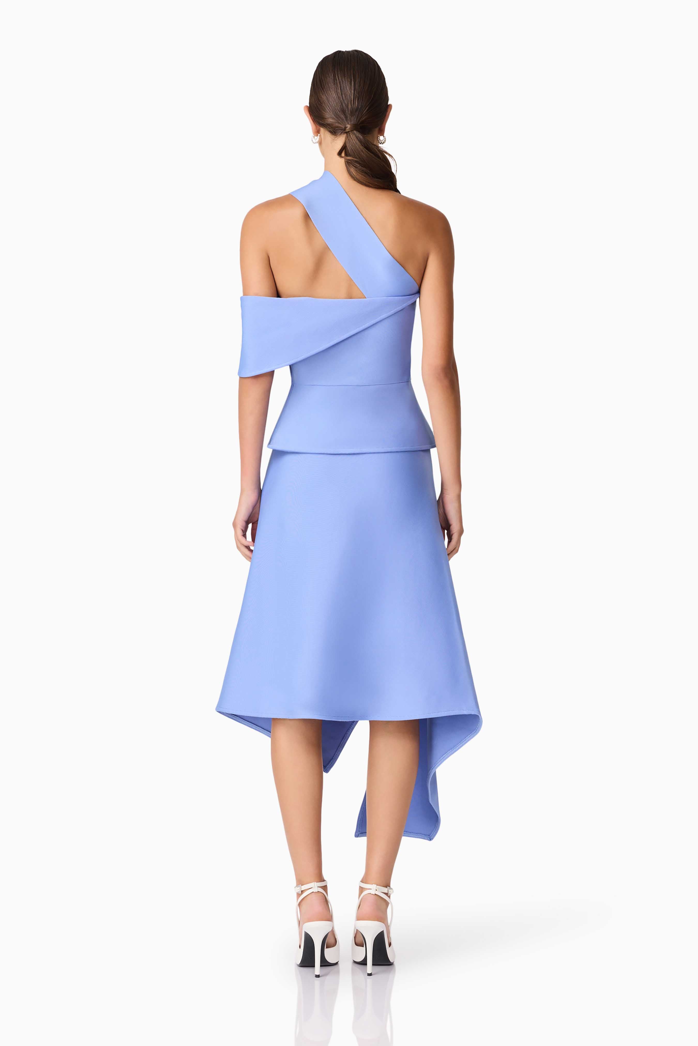Sonya Asymmetrical Set in Blue | Off The Shoulder Detailing – Elliatt